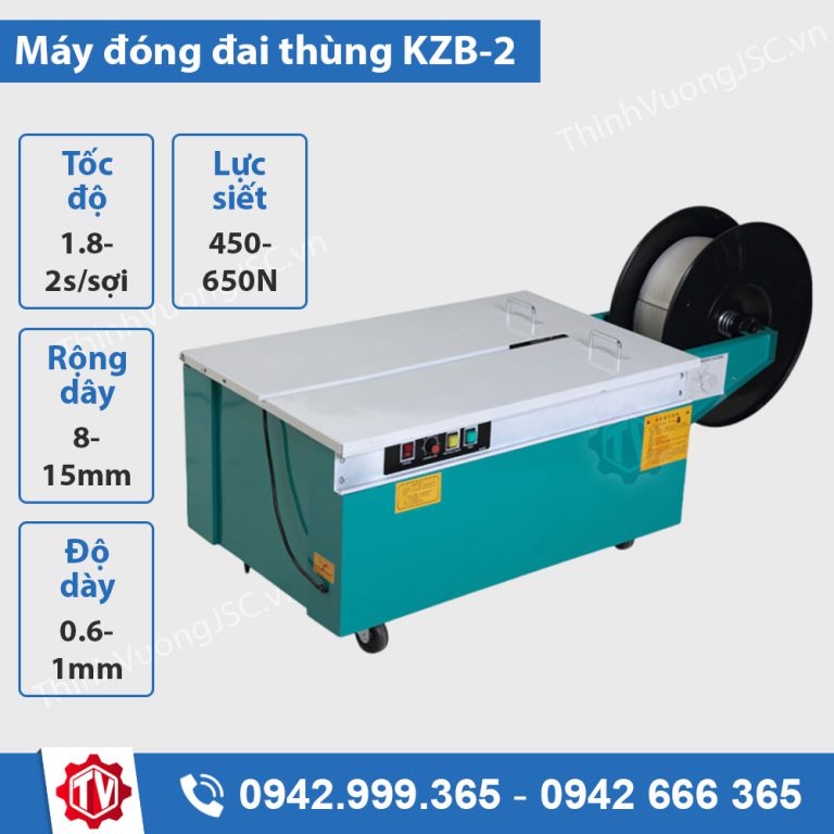 Máy đóng đai thùng KZB-2 (Bàn thấp) - ThinhVuongJSC.VN